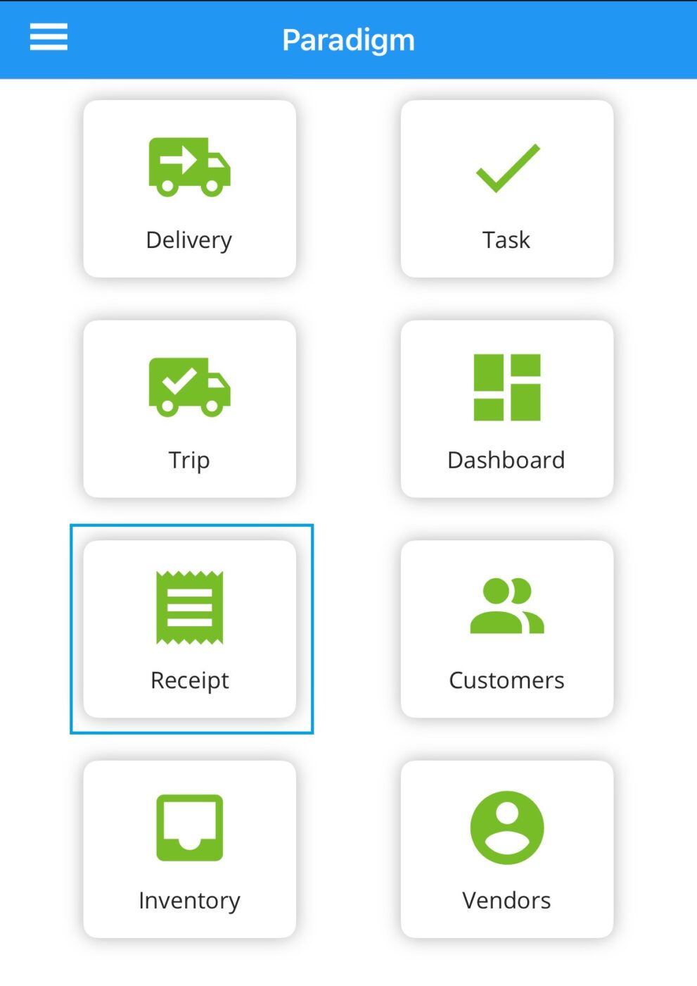 Paradigm Mobile: Receipt Capture – Paradigm ERP by Paragon – Documentation