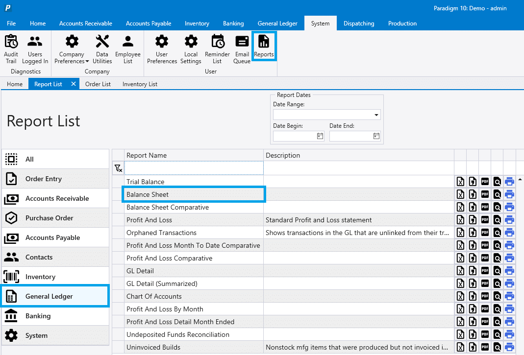 Month End Close – Paradigm ERP by Paragon – Documentation