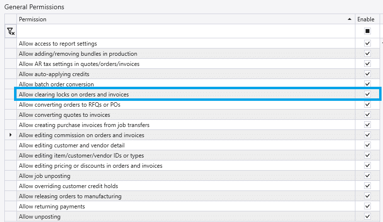 Edit Locks – Paradigm ERP by Paragon – Documentation