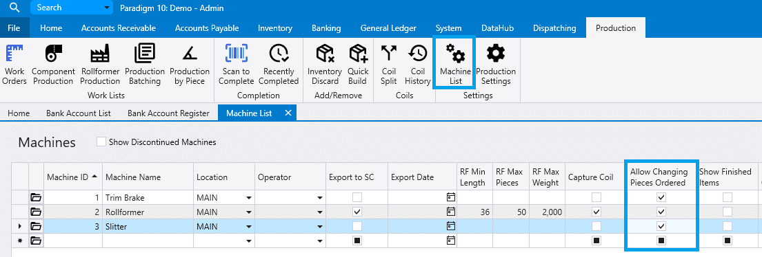 Changing Quantity Produced – Paradigm ERP by Paragon – Documentation