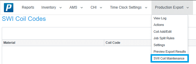 SWI Coil Maintenance – Paradigm ERP by Paragon – Documentation