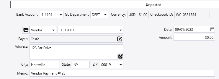 Checks & Withdrawals – Paradigm ERP by Paragon – Documentation