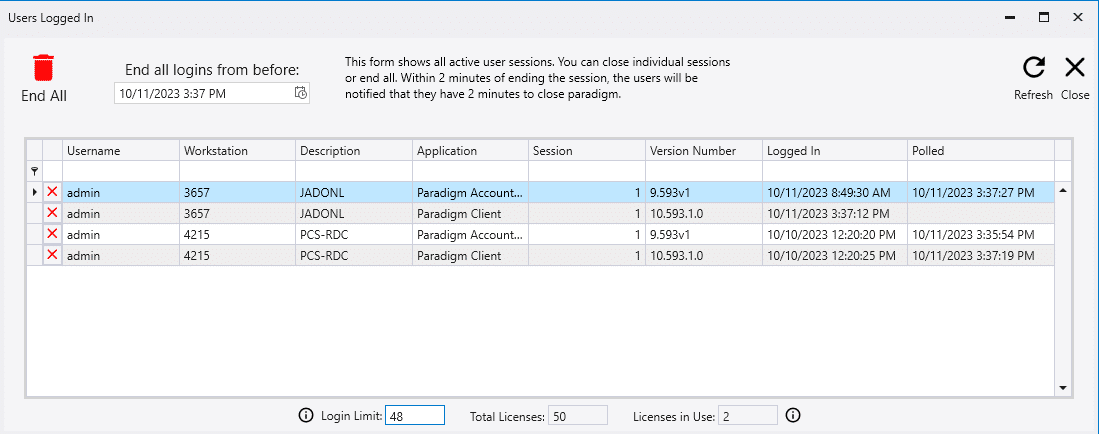 How Paradigm Counts Users – Paradigm ERP by Paragon – Documentation