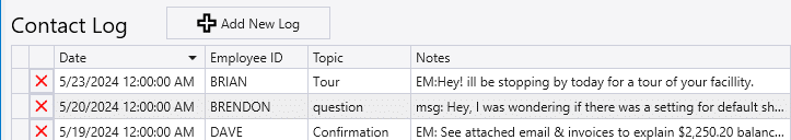 Log And Tasks – Paradigm ERP by Paragon – Documentation