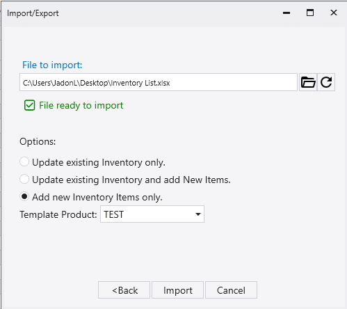 Inventory Import & Export – Paradigm ERP by Paragon – Documentation