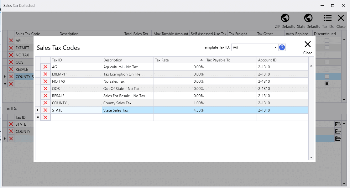 Sales Tax Code Set Up – Paradigm ERP by Paragon – Documentation