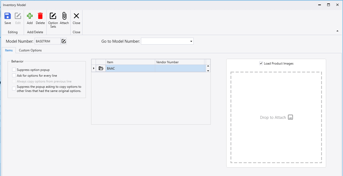 Custom Options – Paradigm ERP by Paragon – Documentation