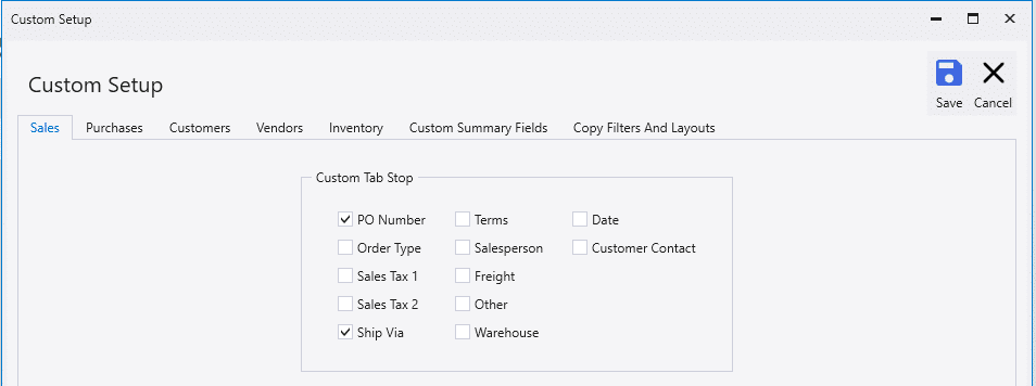Transaction Header Tab Stops – Paradigm ERP by Paragon – Documentation