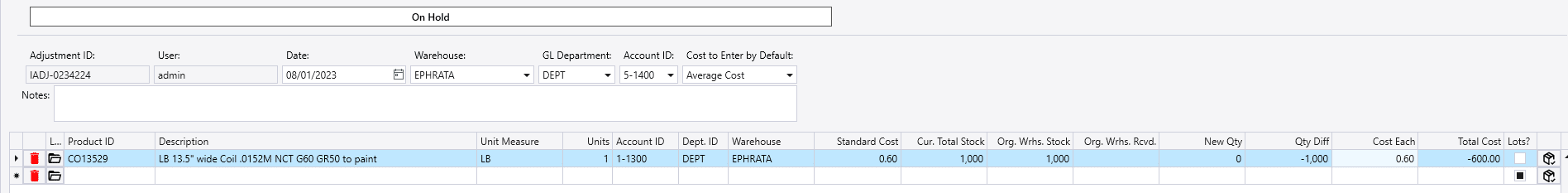 Lot-Based Inventory (Track Coil Inventory By Coil ID) – Paradigm ERP by ...